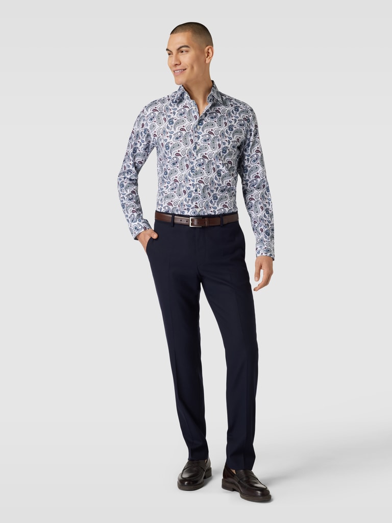 Christian Berg Men Regular fit zakelijk overhemd met paisleymotief in ...