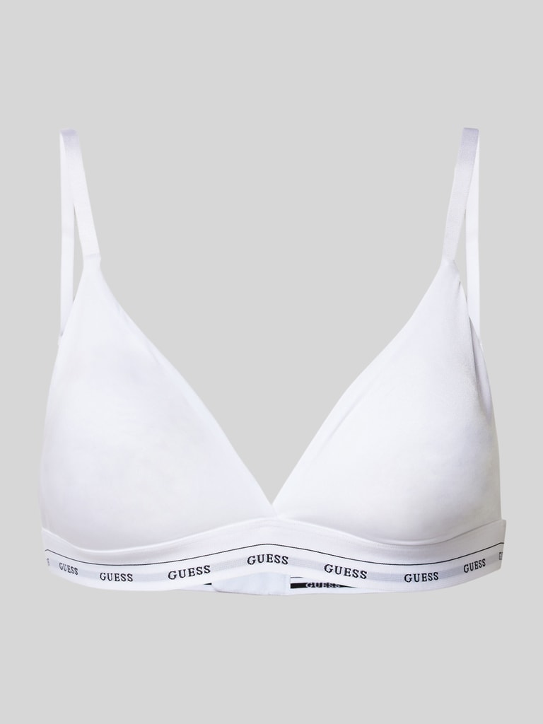Guess Triangel-BH mit Label-Bund Modell 'JANE' (weiss) online kaufen