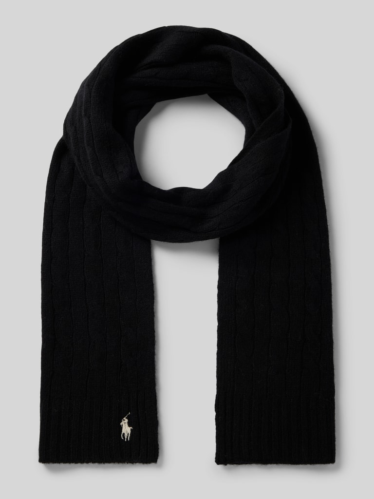 Polo Ralph Lauren Wollschal mit Logo-Stitching (black) online kaufen