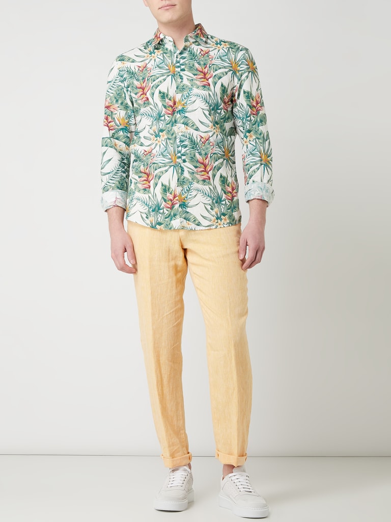 MCNEAL Slim fit linnen overhemd, model 'Ludwig' in wit online kopen | P&C