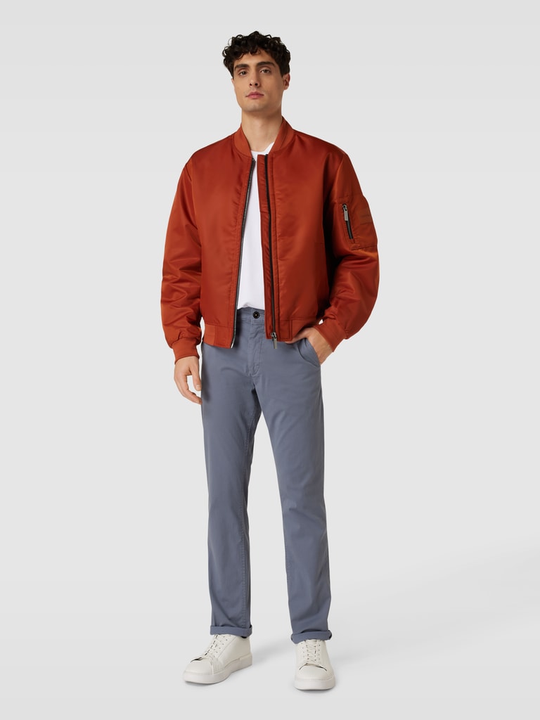 BOSS Orange Slim Fit Chino mit Paspeltaschen (blau) online kaufen