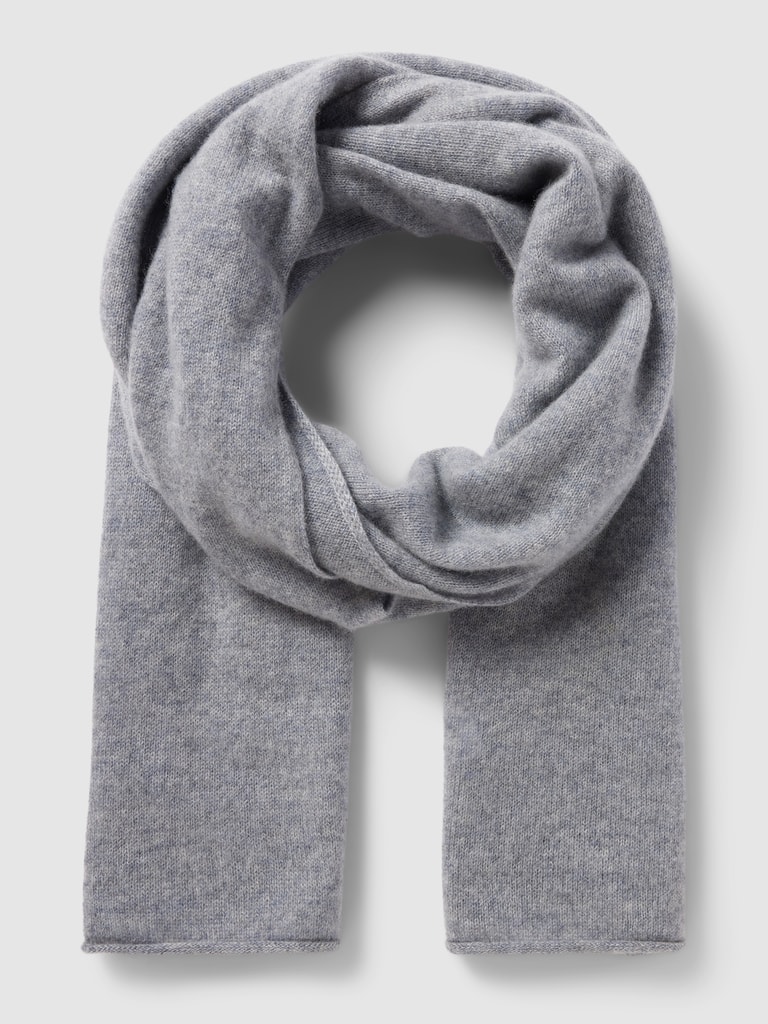 Christian Berg Woman Strickschal aus Kaschmir (mittelgrau melange ...