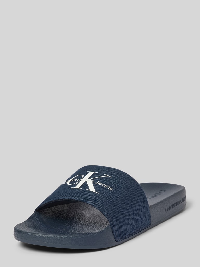 CK Calvin Klein Slides mit Label-Print (marine) online kaufen