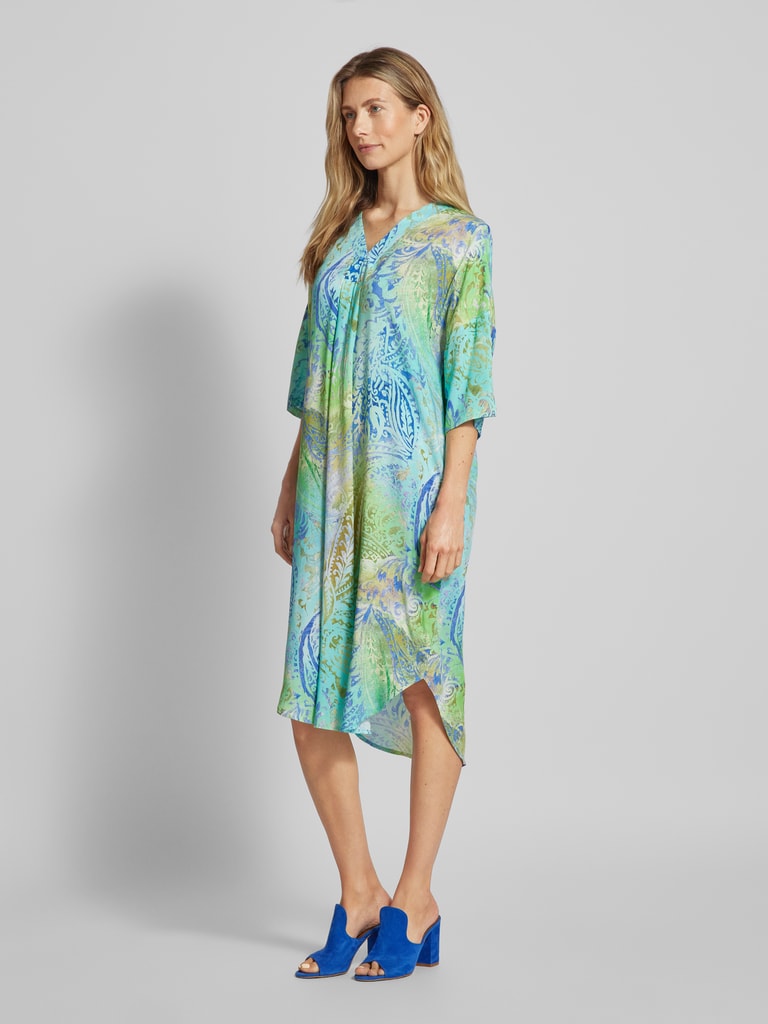 Emily Van den Bergh Midikleid aus Viskose im Allover-Look (gruen) online kaufen