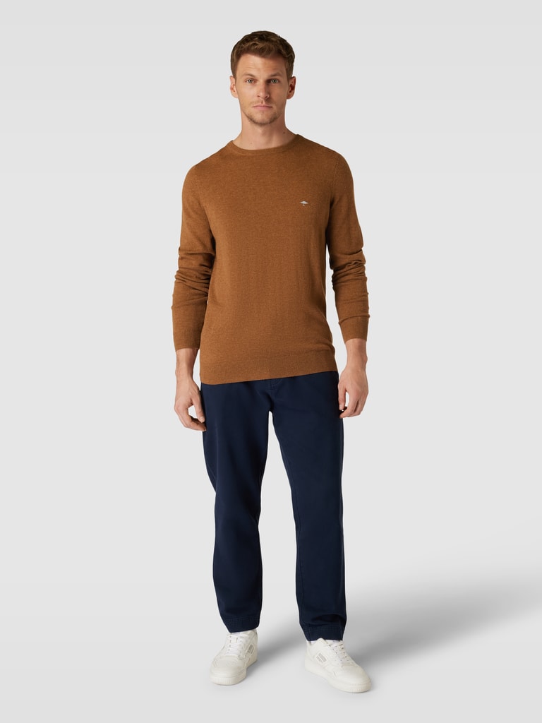 Fynch-Hatton Strickpullover mit Rundhalsausschnitt (hazel melange ...