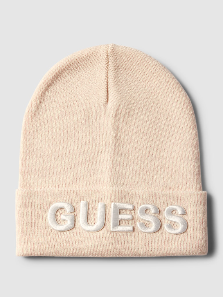 Guess Beanie mit Label-Stitching (beige) online kaufen