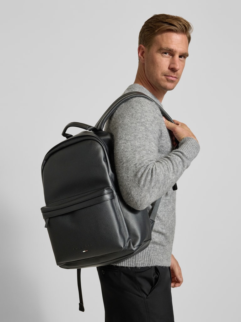 bugatti Rucksack mit Label-Detail Modell 'RICO' (black) online kaufen