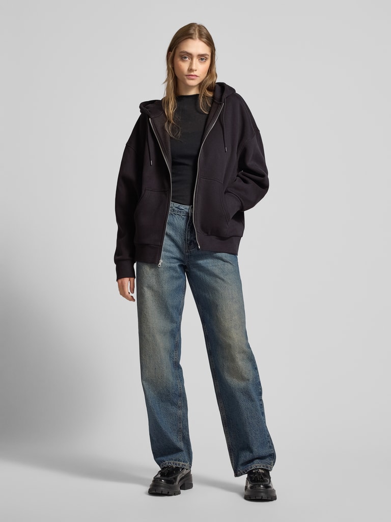 Review Overiszed Sweatjacke mit seitlichen Eingrifftaschen (black ...