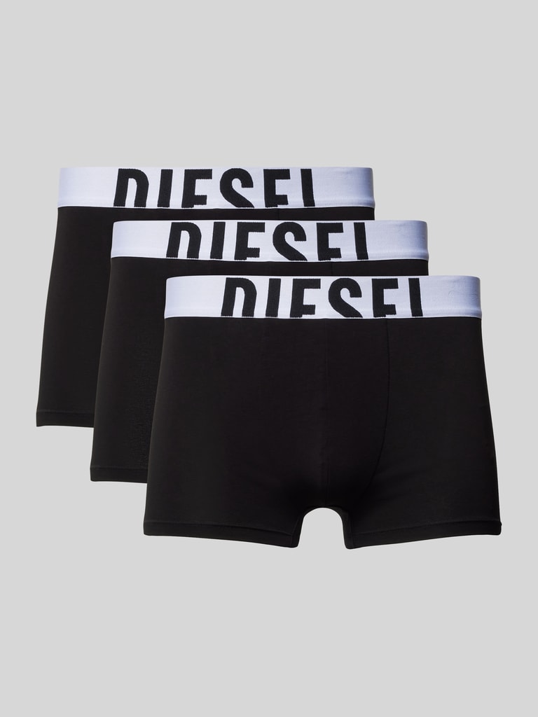 Diesel Boxershort met elastische band in een set van 3 stuks in zwart ...