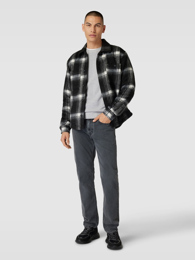 Marc O'Polo Strickpullover mit Label-Stitching (hellgrau) online kaufen