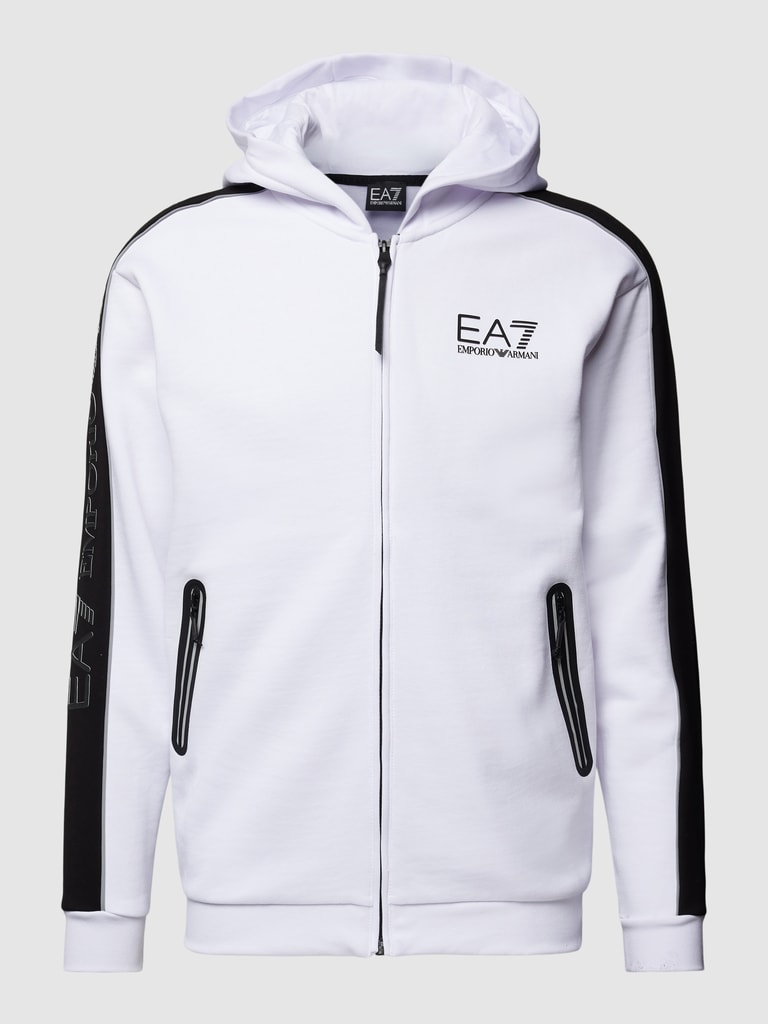 EA7 Emporio Armani Trainingsjack met ritszakken in wit online kopen | P&C