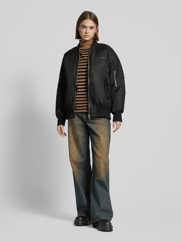 Kup online Review Bomberka z nadrukiem z logo (czarny)