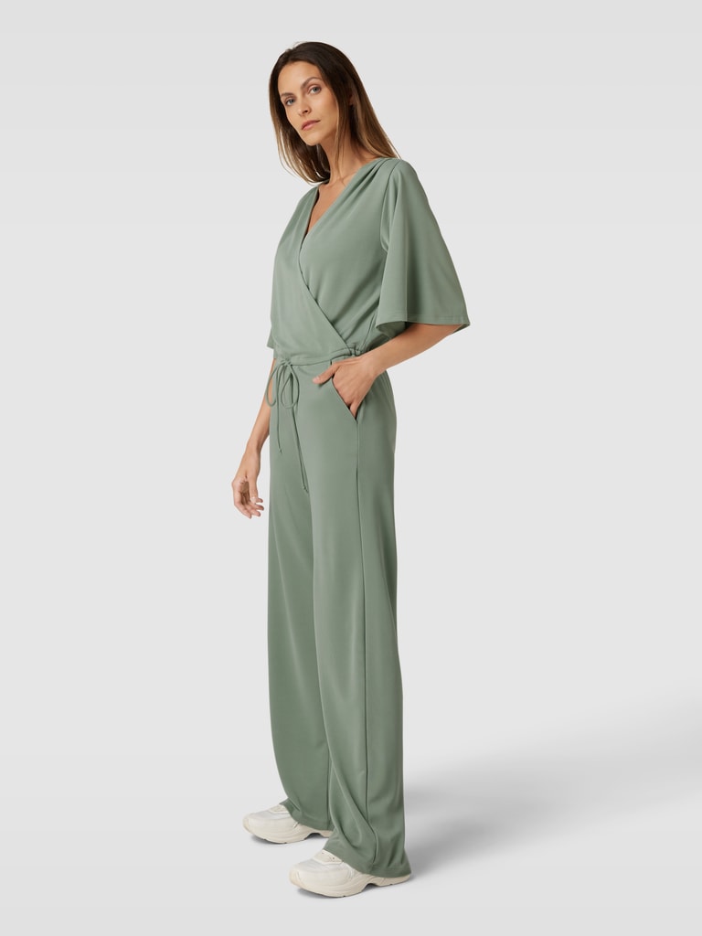 mbyM Jumpsuit in wikkellook, model 'Bradlee' in rietgroen online kopen ...