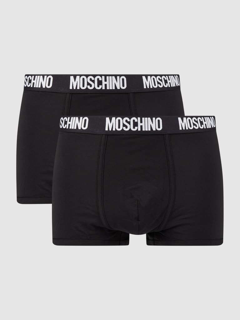 Moschino Swim + Underwear Trunks mit Stretch-Anteil im 2er-Pack (black ...