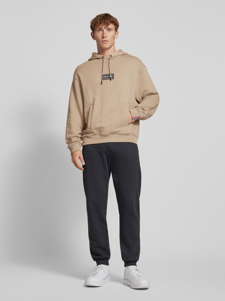 BOSS Orange Hoodie mit Label-Patch Modell 'Moss' (beige) online kaufen