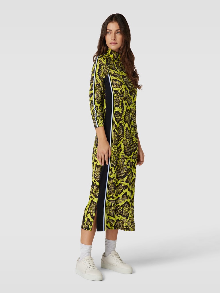 Marc Cain Midi-jurk met dierenprint in geel online kopen | P&C