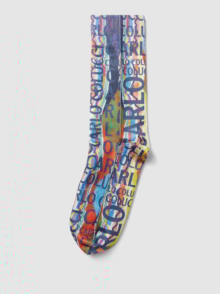 CARLO COLUCCI Socken mit Allover-Muster (gelb) online kaufen