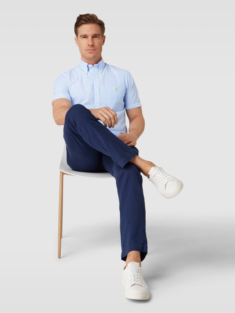 Polo Ralph Lauren Untucked Fit Freizeithemd mit Streifenmuster (bleu ...