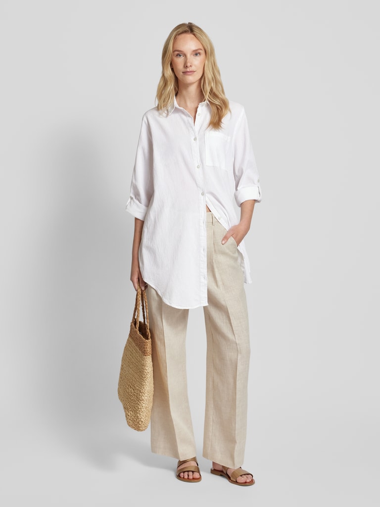 Kaffe Longbluse mit Brusttasche Modell 'KANAYA' (weiss) online kaufen