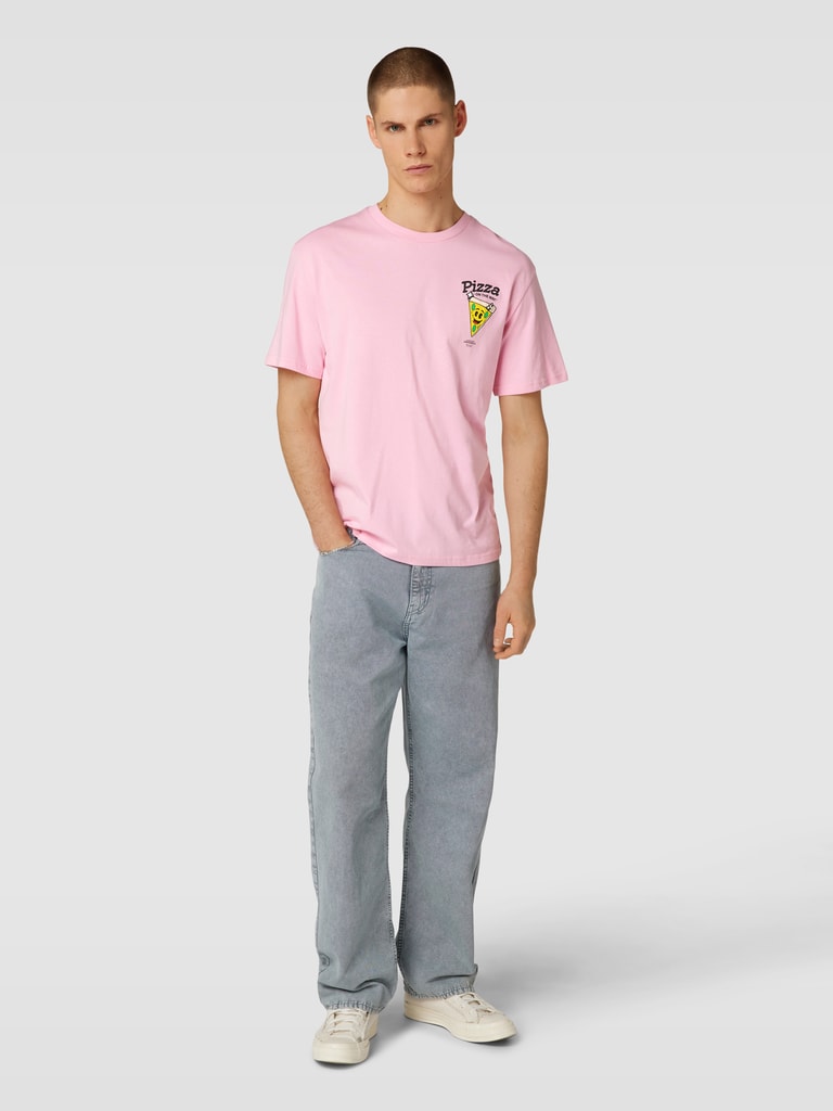 Jack & Jones T-Shirt mit Motiv-Print Modell 'TACO' (pink) online kaufen