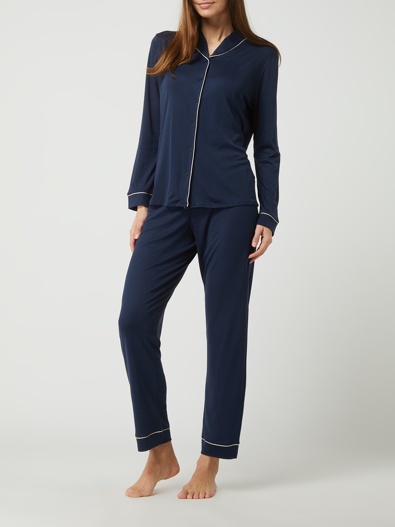 Hanro Pyjama aus Lyocell Modell Natural Comfort (dunkelblau) online kaufen