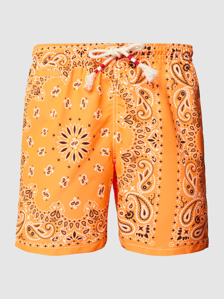 MC2 Saint Barth Zwembroek met all-over print, model 'CAPRESE' in oranje ...