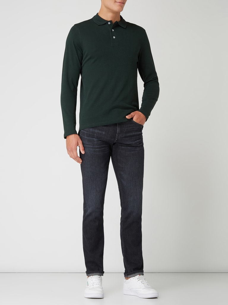 Montego Poloshirt mit langen Ärmeln (dunkelgrün) online kaufen