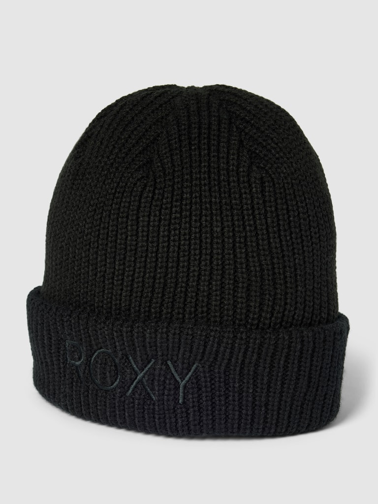 Roxy Beanie met labelstitching, model 'FREJA' in zwart online kopen | P&C