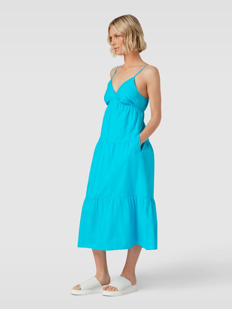 comma Casual Identity Knielanges Kleid mit Spaghettiträger (ocean ...