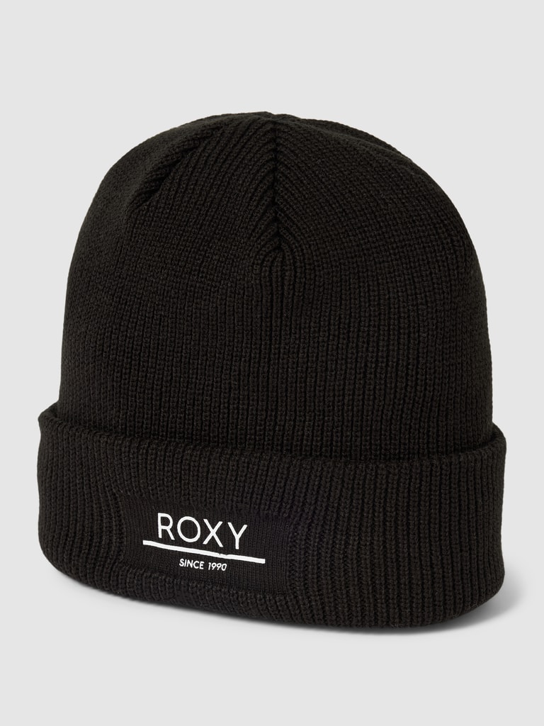 Roxy Beanie mit Label-Patch Modell 'FOLKER' (black) online kaufen