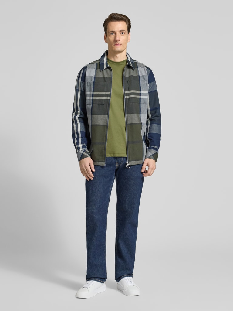 Gant Regular Fit T-shirt met logo-stiksel in olijfgroen online kopen | P&C