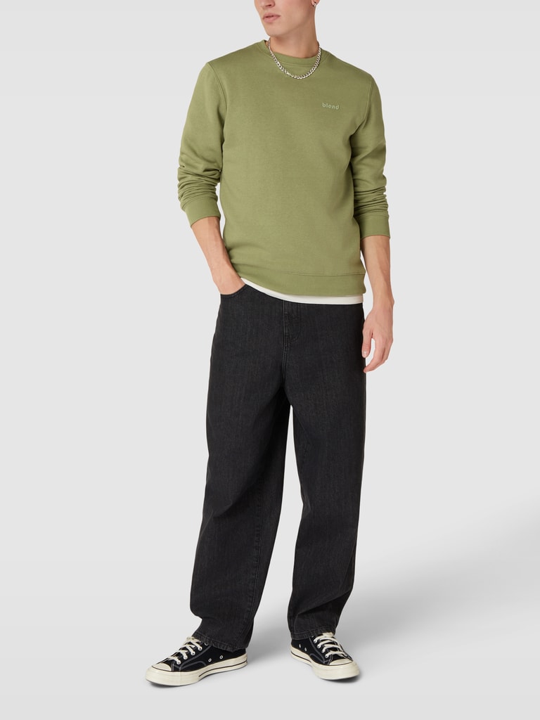 Blend Sweatshirt mit Label-Design Modell 'Downton' (oliv) online kaufen