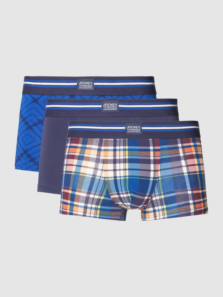 Jockey Trunks im 3er-Pack mit Allover-Muster (blau) online kaufen