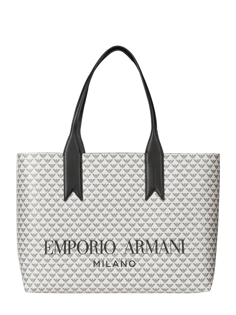 Emporio Armani Shopper met logomotief, model 'Frida' in middengrijs ...