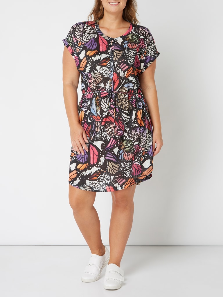 Samoon PLUS SIZE - Kleid mit Schmetterlingsmuster (black) online kaufen