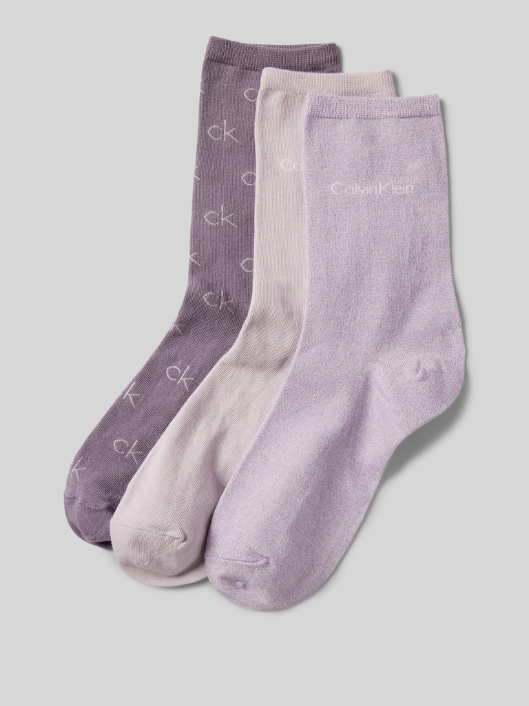 CK Calvin Klein Socken mit Label-Detail inklusive Geschenkbox im 3er ...