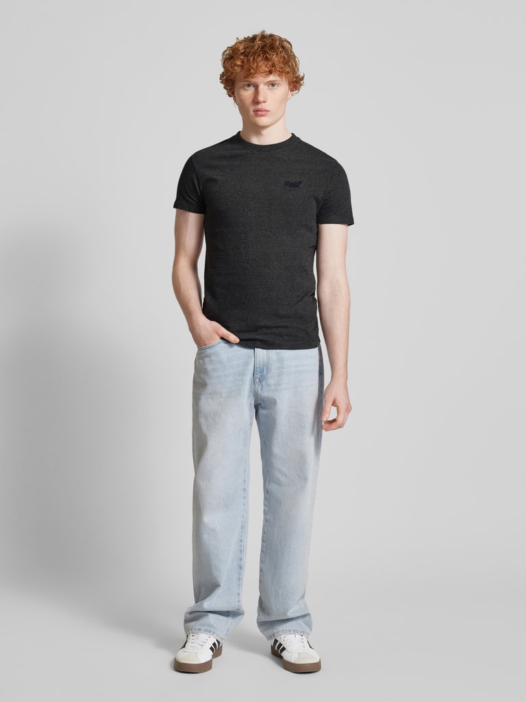 Superdry T-Shirt mit Label-Stitching (dunkelblau) online kaufen