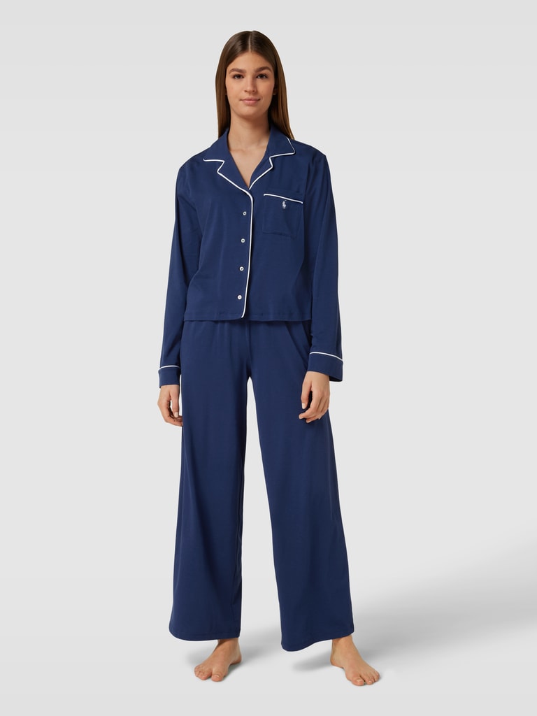 Polo Ralph Lauren Pyjama met labelstitching in marineblauw online kopen ...