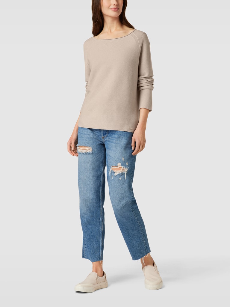 Cinque Strickpullover mit U-Boot-Ausschnitt Modell 'CIELLA' (sand) online kaufen