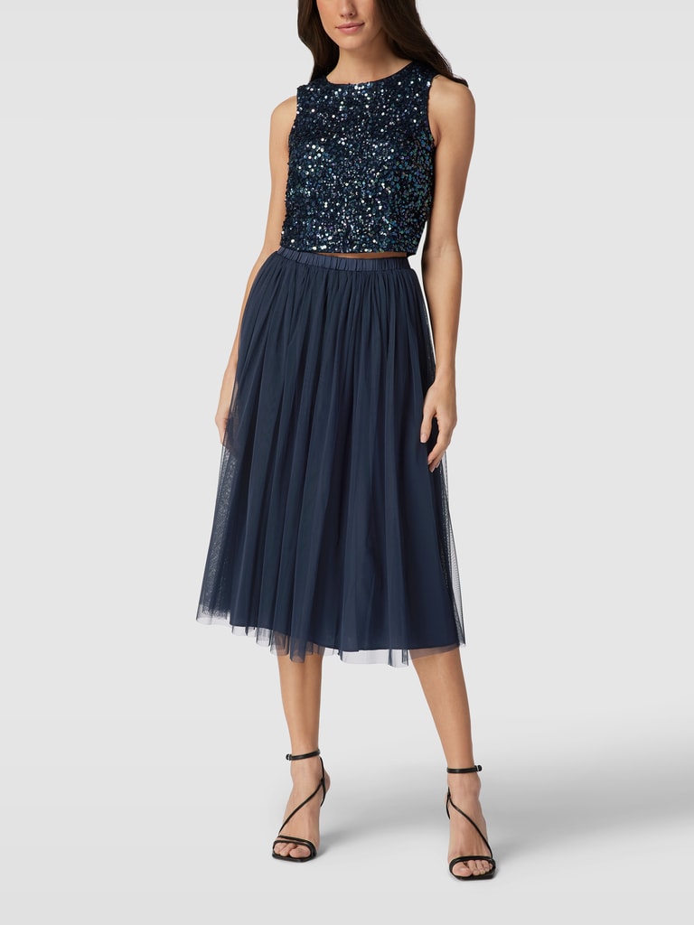 Jake*s Cocktail Midirock mit Tüll (dunkelblau melange) online kaufen