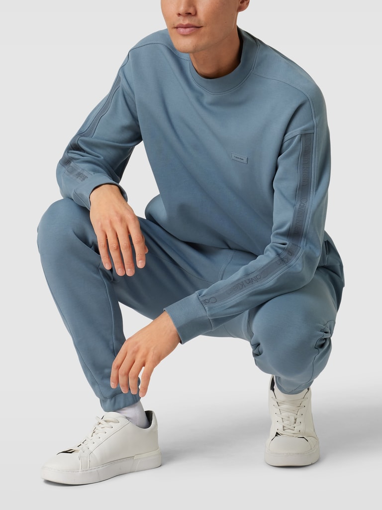 CK Calvin Klein Sweatshirt mit Label-Details (hellblau) online kaufen