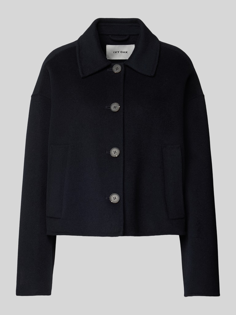 Kup online Ivy Oak Bluzon z listwą guzikową damski model ‘JAIA’ (granatowy)