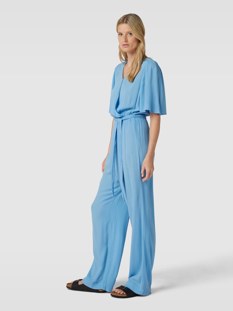 ICHI Jumpsuit mit V-Ausschnitt Modell 'Marrakech' (bleu) online kaufen