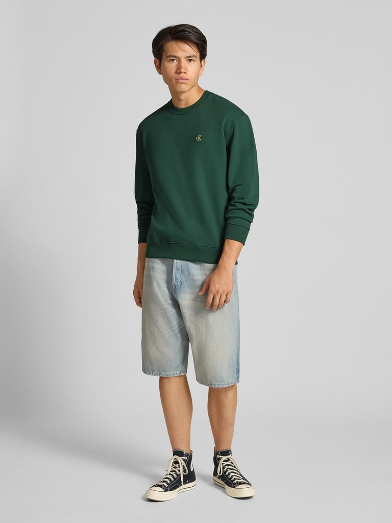 Calvin Klein Jeans Sweatshirt mit Label-Stitching (bottle) online kaufen