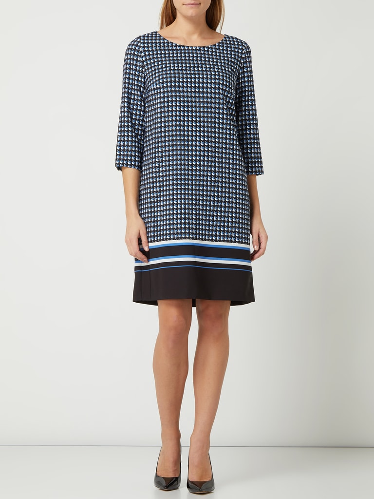 BETTY & CO WHITE Jurk met pied-de-poule-dessin in koningsblauw online ...