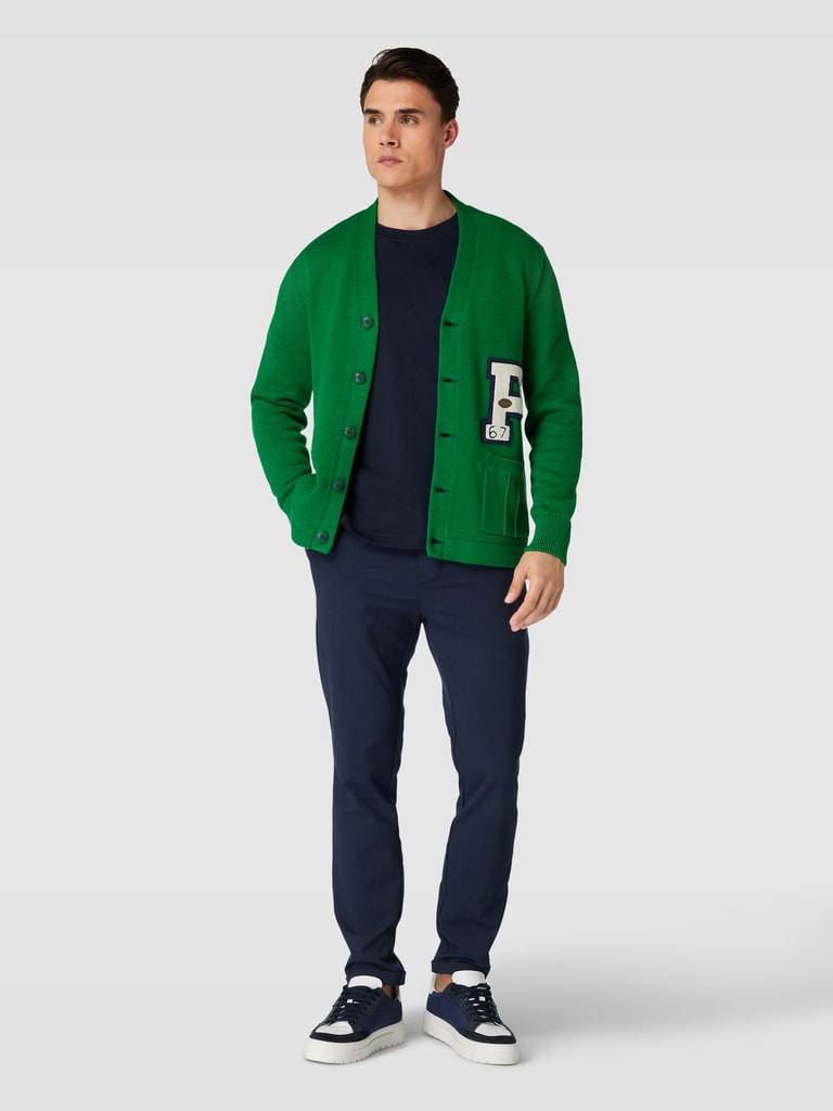Polo Ralph Lauren Gebreid jack met labelpatch, model 'LETTERMAN' in ...