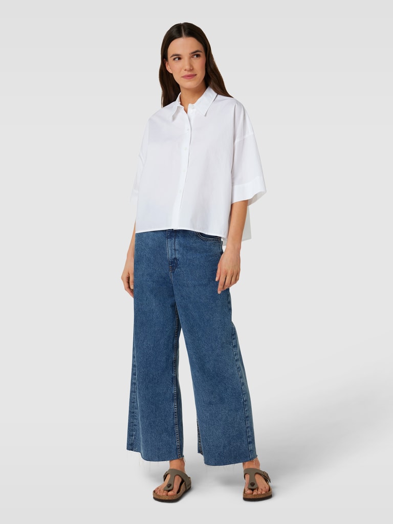 Drykorn Cropped Bluse mit Hemdblusenkragen Modell 'YARIKA' (weiss ...