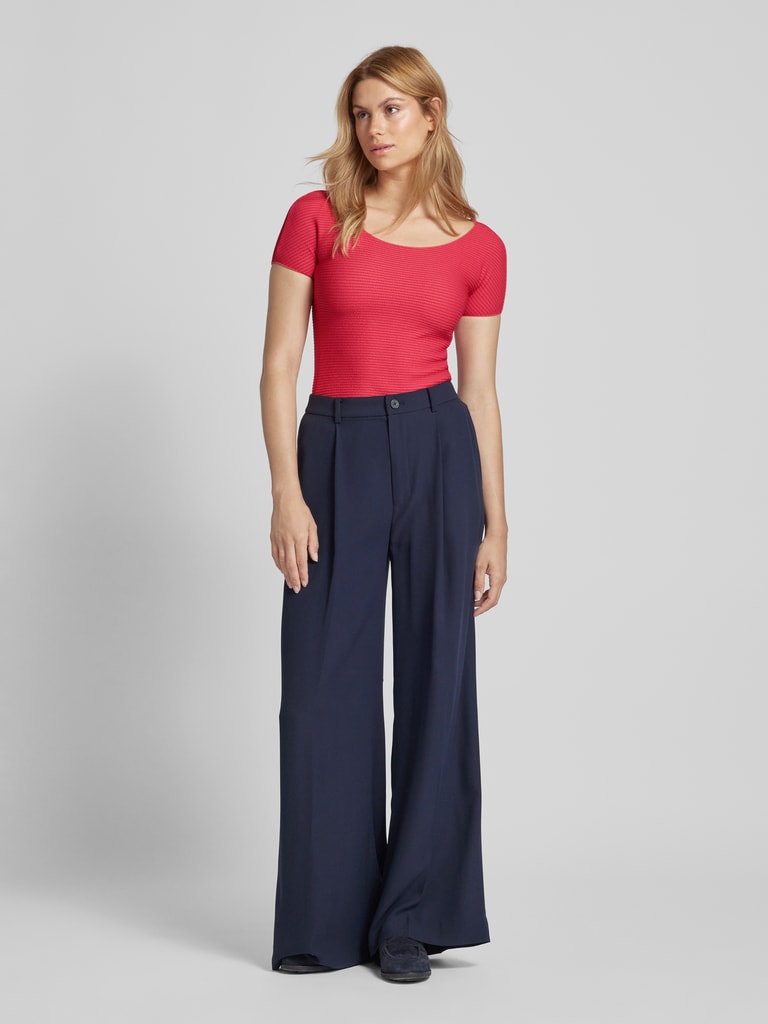 Emporio Armani T-Shirt mit Strukturmuster (rot) online kaufen