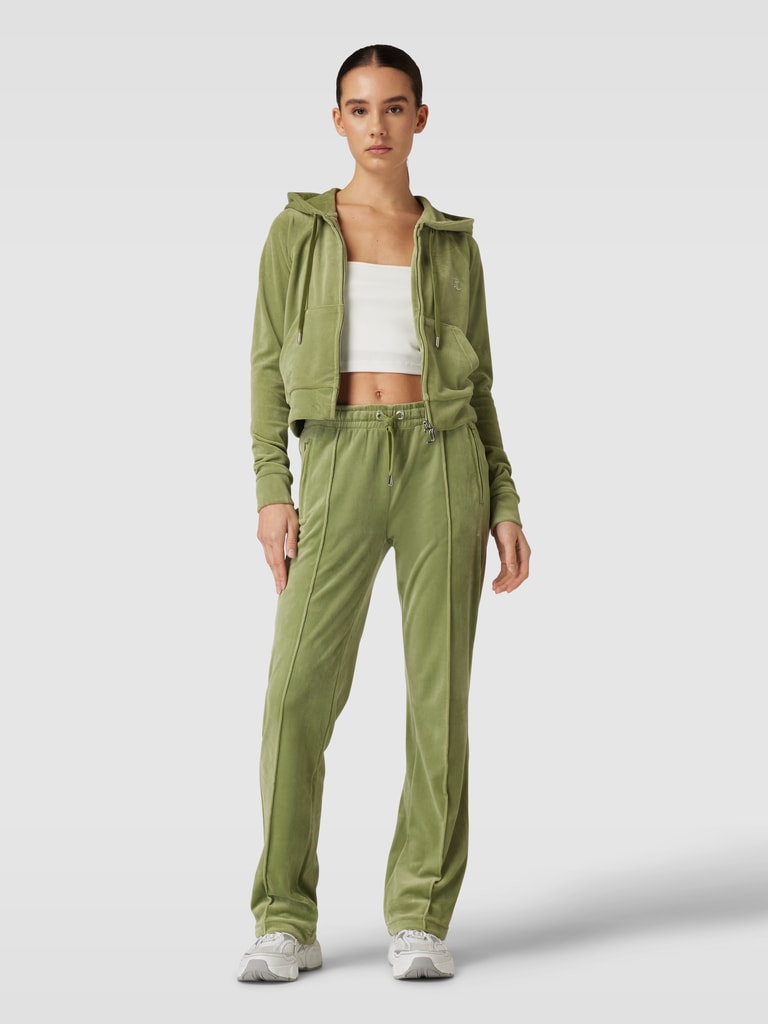 Juicy Couture Sweatjacke mit Kapuze Modell 'MADISON' (hellgruen) online kaufen