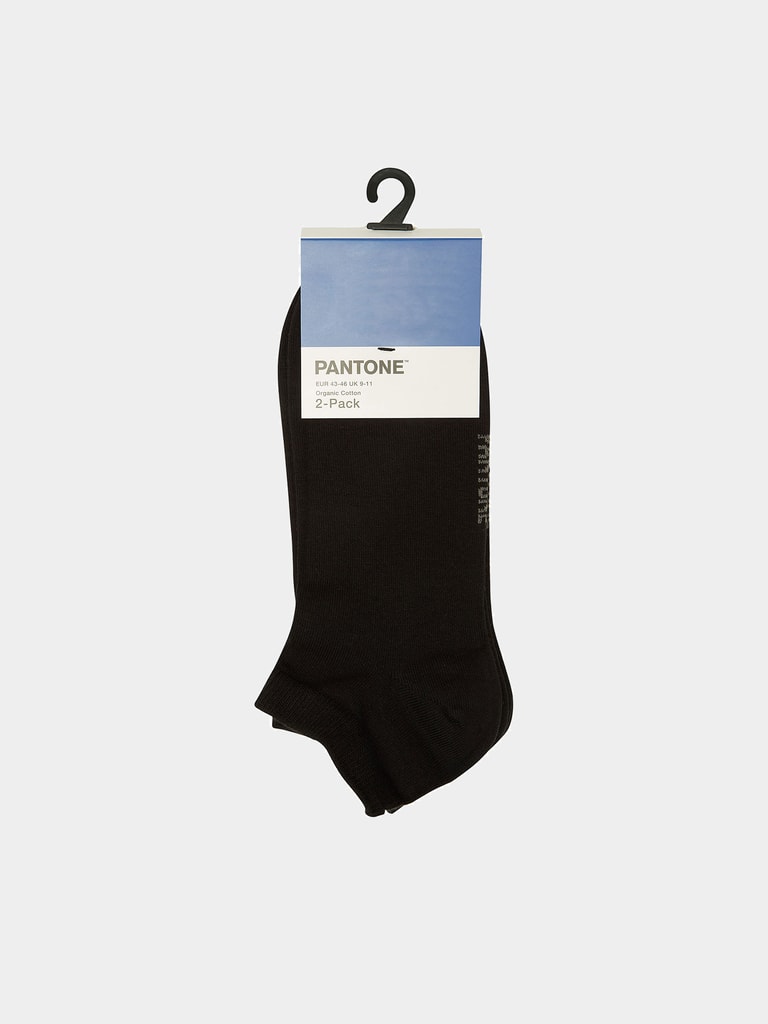 Pantone Set aus zwei Paar Sneaker-Socken aus Baumwolle (black) online ...